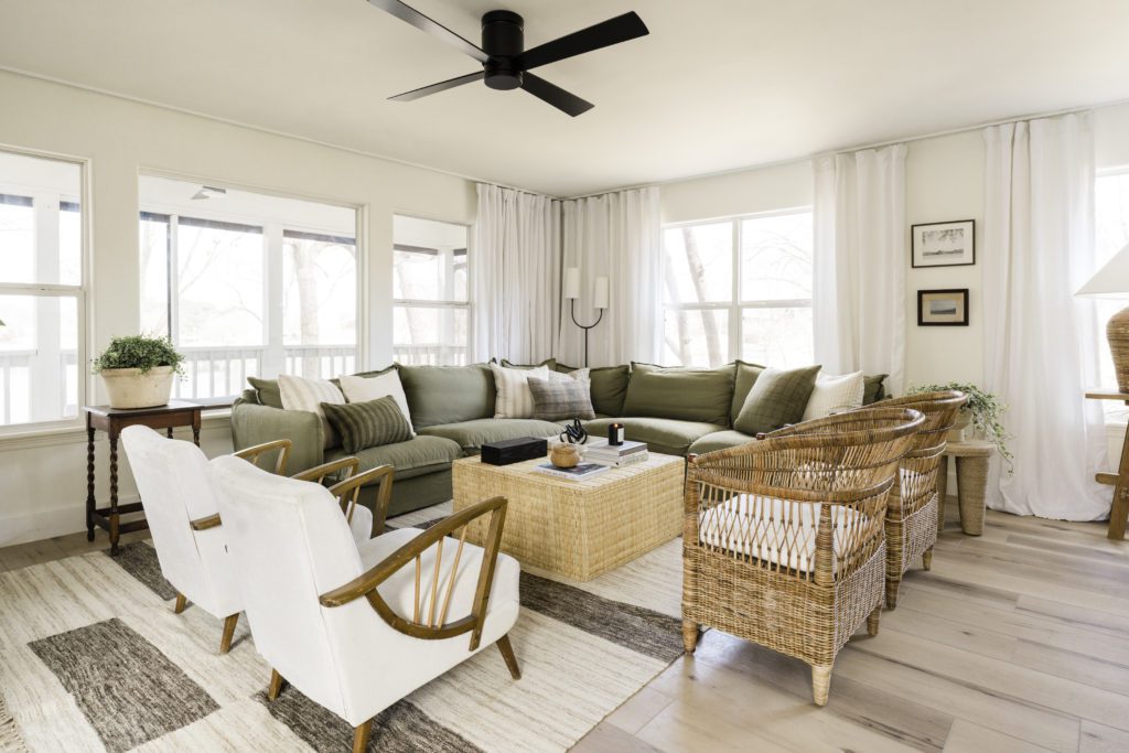 Organic Modern IDCO Lake House Living Room - The Interior Collective