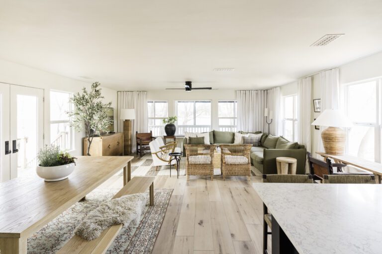 Organic Modern IDCO Lake House Living Room - The Interior Collective